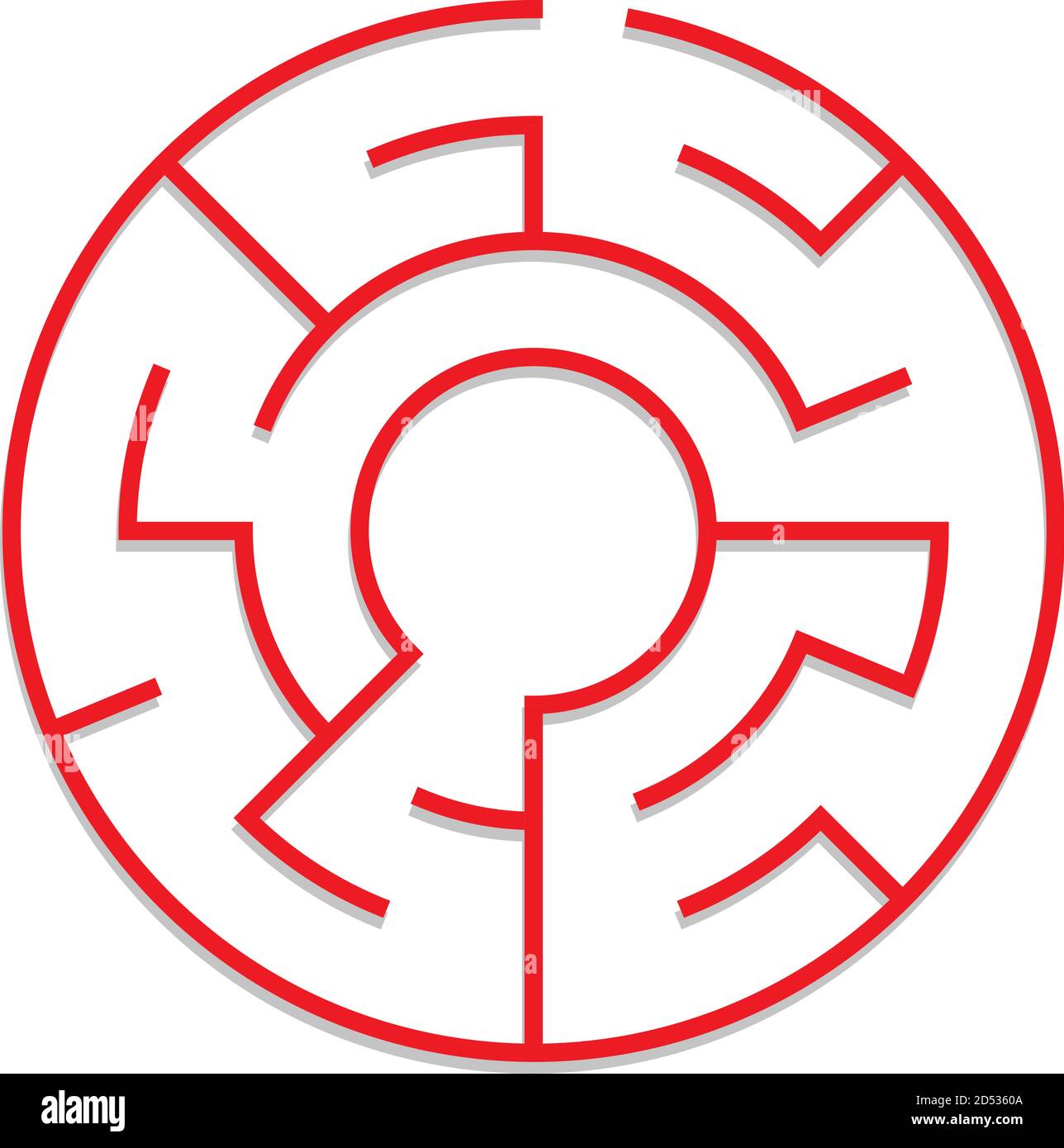 Solvable 3D maze, labyrinth, puzzle game vector illustration Stock ...