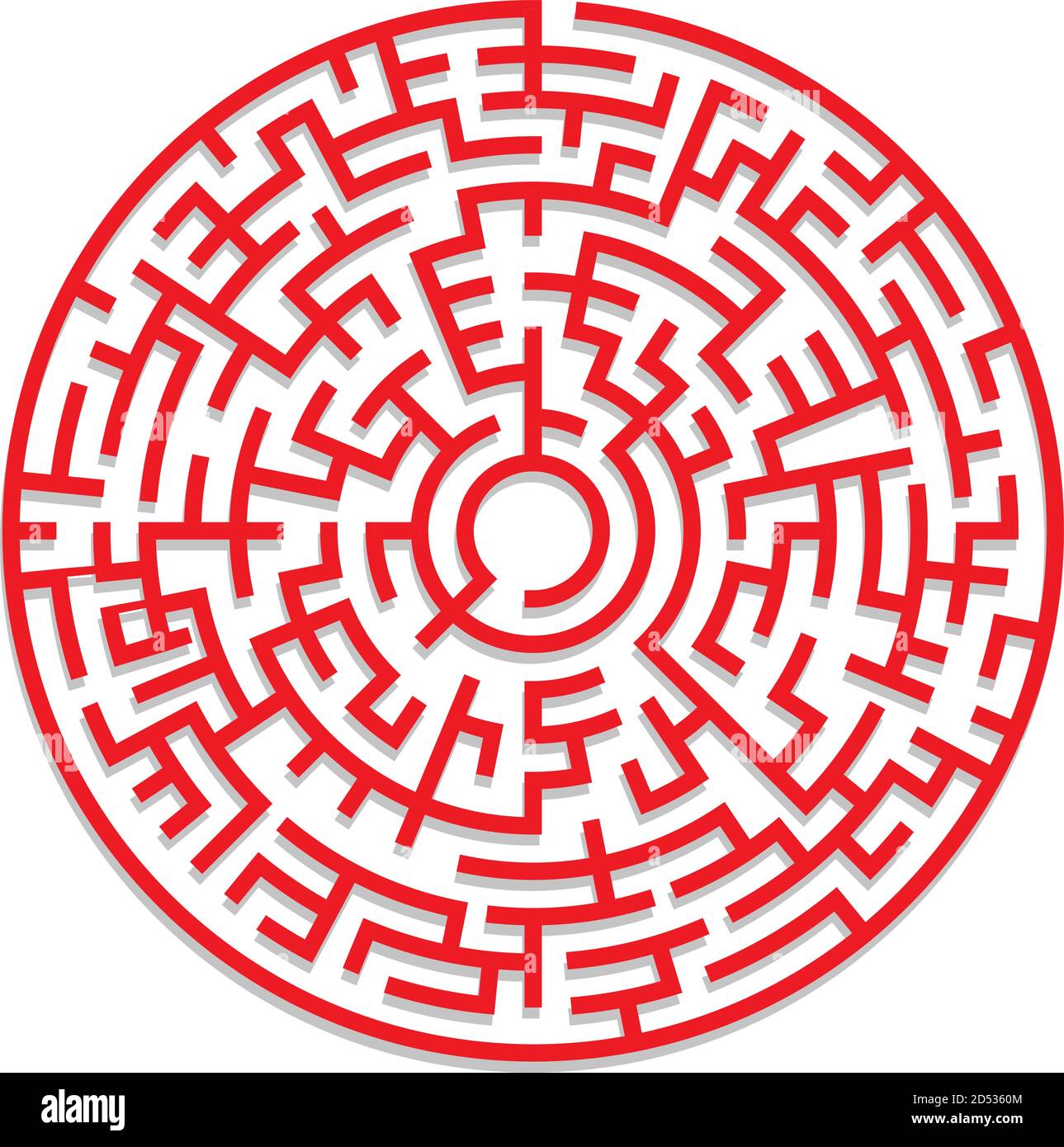 Solvable 3D maze, labyrinth, puzzle game vector illustration Stock ...