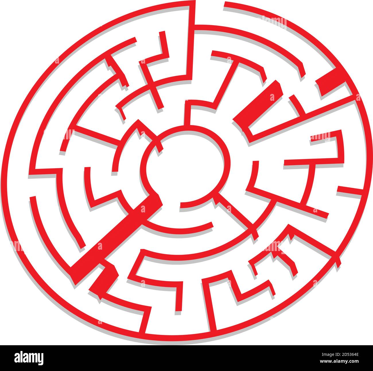 Solvable 3D maze, labyrinth, puzzle game vector illustration Stock ...