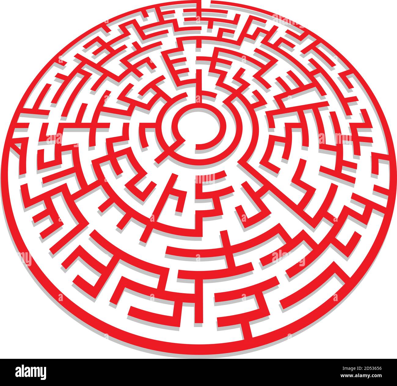 Solvable 3D maze, labyrinth, puzzle game vector illustration Stock ...