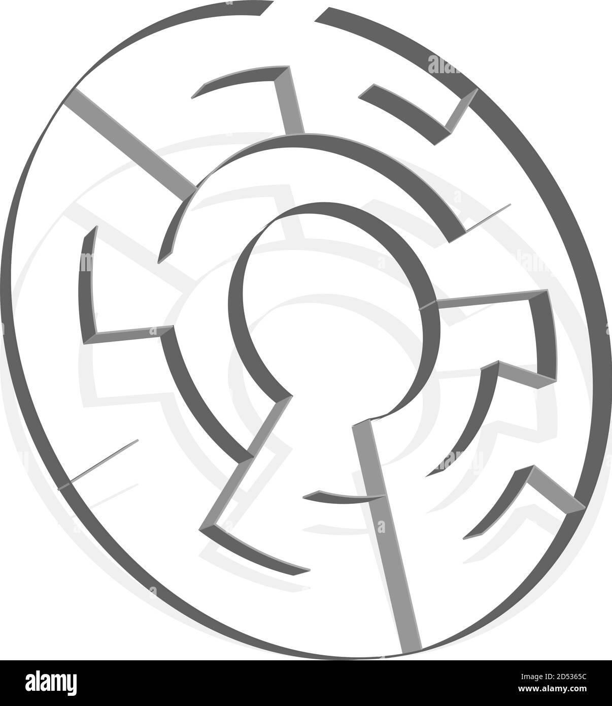 Solvable 3D Mazes, Labyrinths. Puzzle, brain teaser game Stock Vector ...