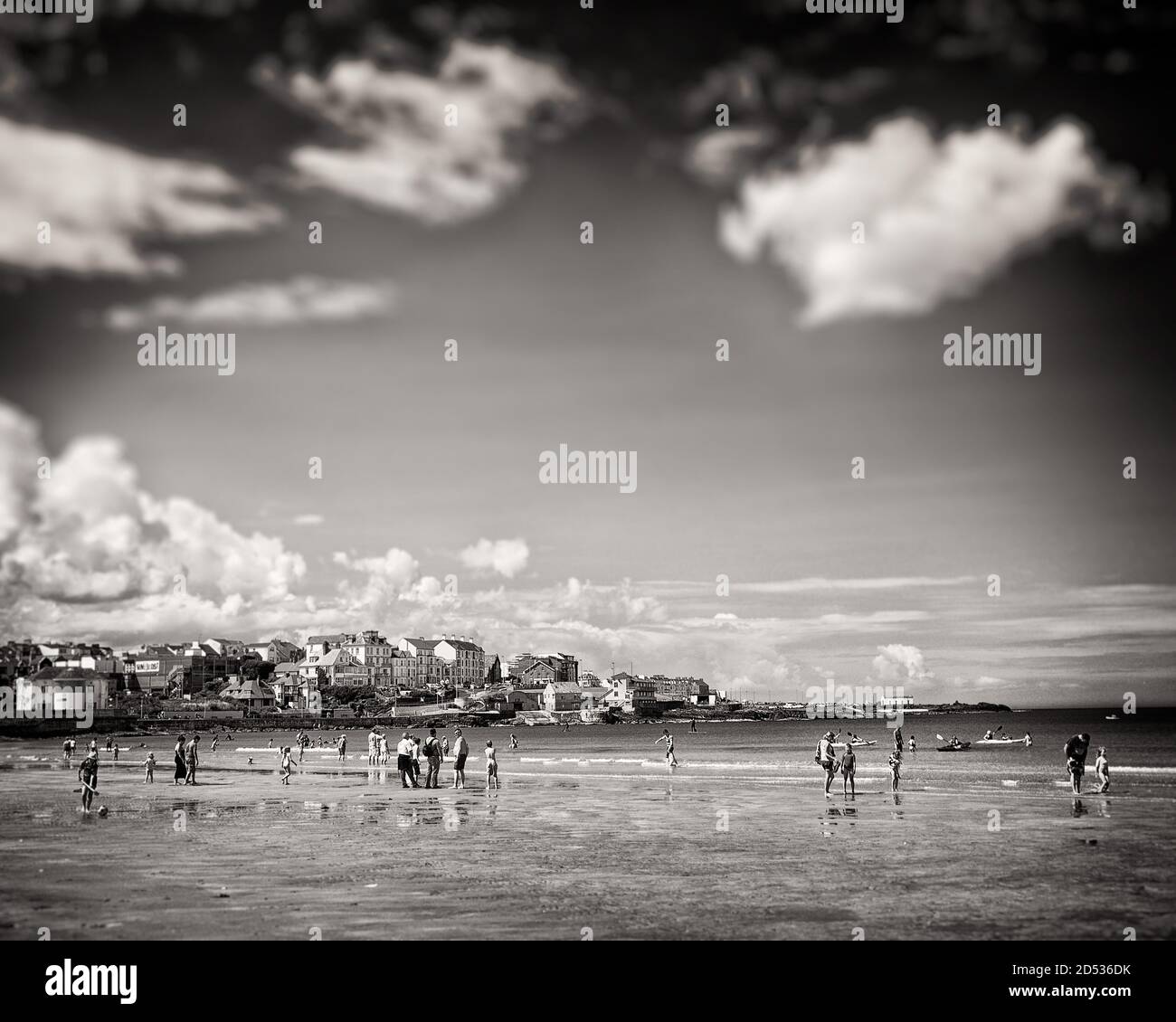 Beachgoers, Curran Strand, Portrush, Northern Ireland Stock Photo - Alamy