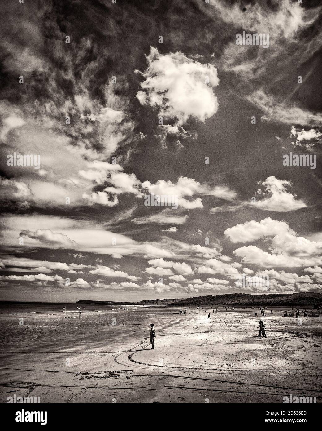 Beachgoers, Curran Strand, Portrush, Northern Ireland Stock Photo - Alamy