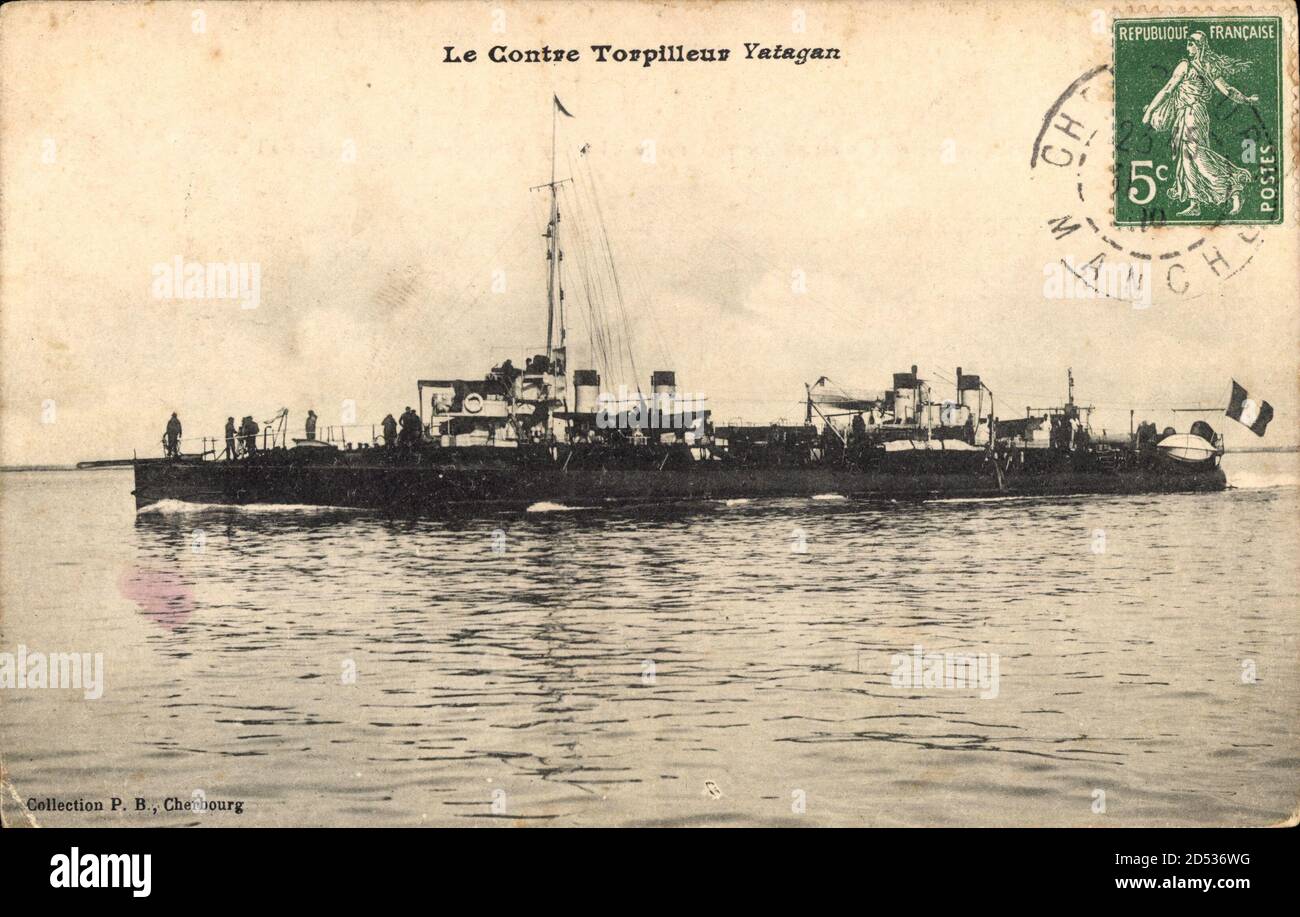 Französisches Kriegsschiff, Contre Torpilleur, Yatagan | usage ...