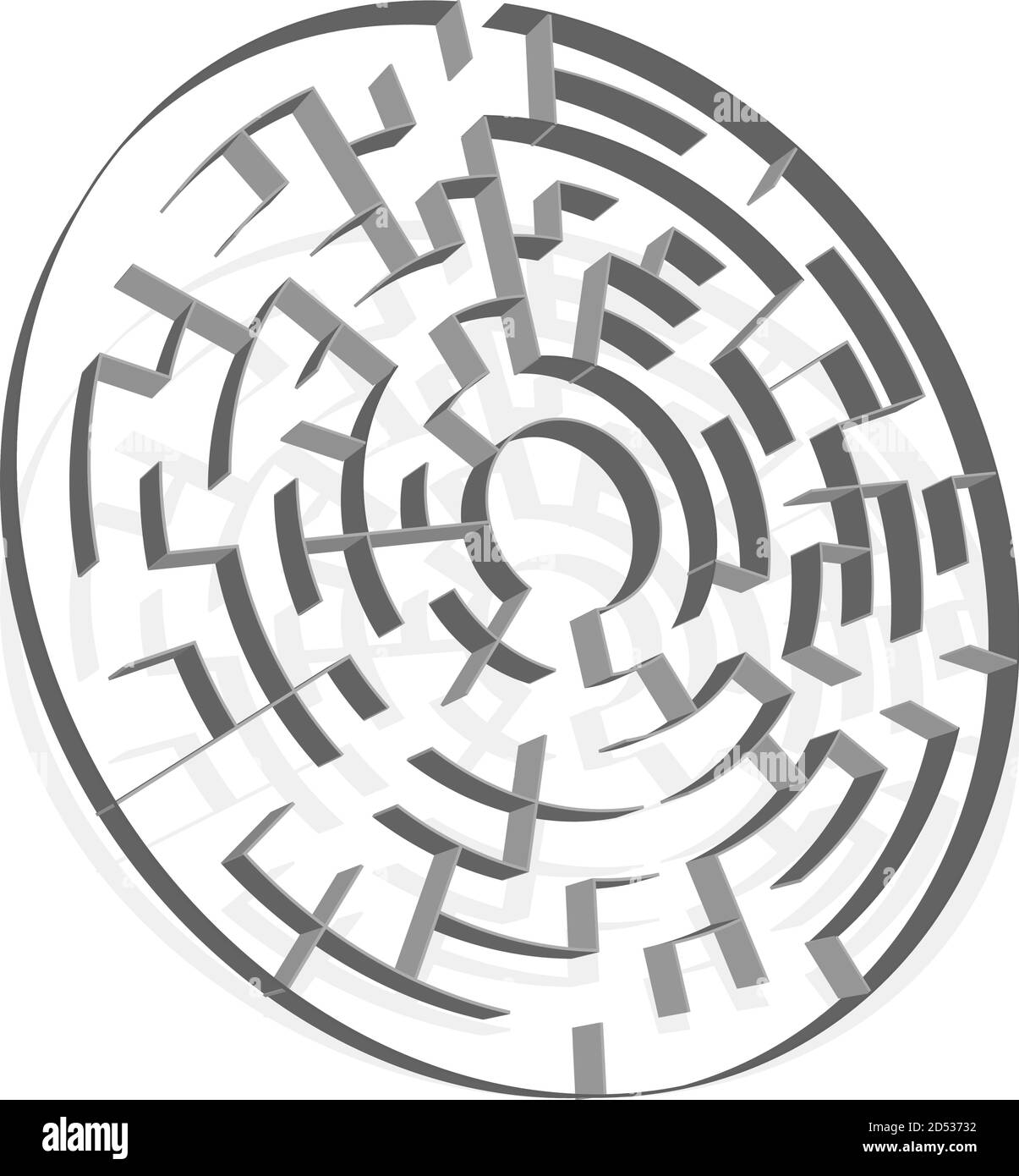 Solvable 3D Mazes, Labyrinths. Puzzle, brain teaser game Stock Vector ...