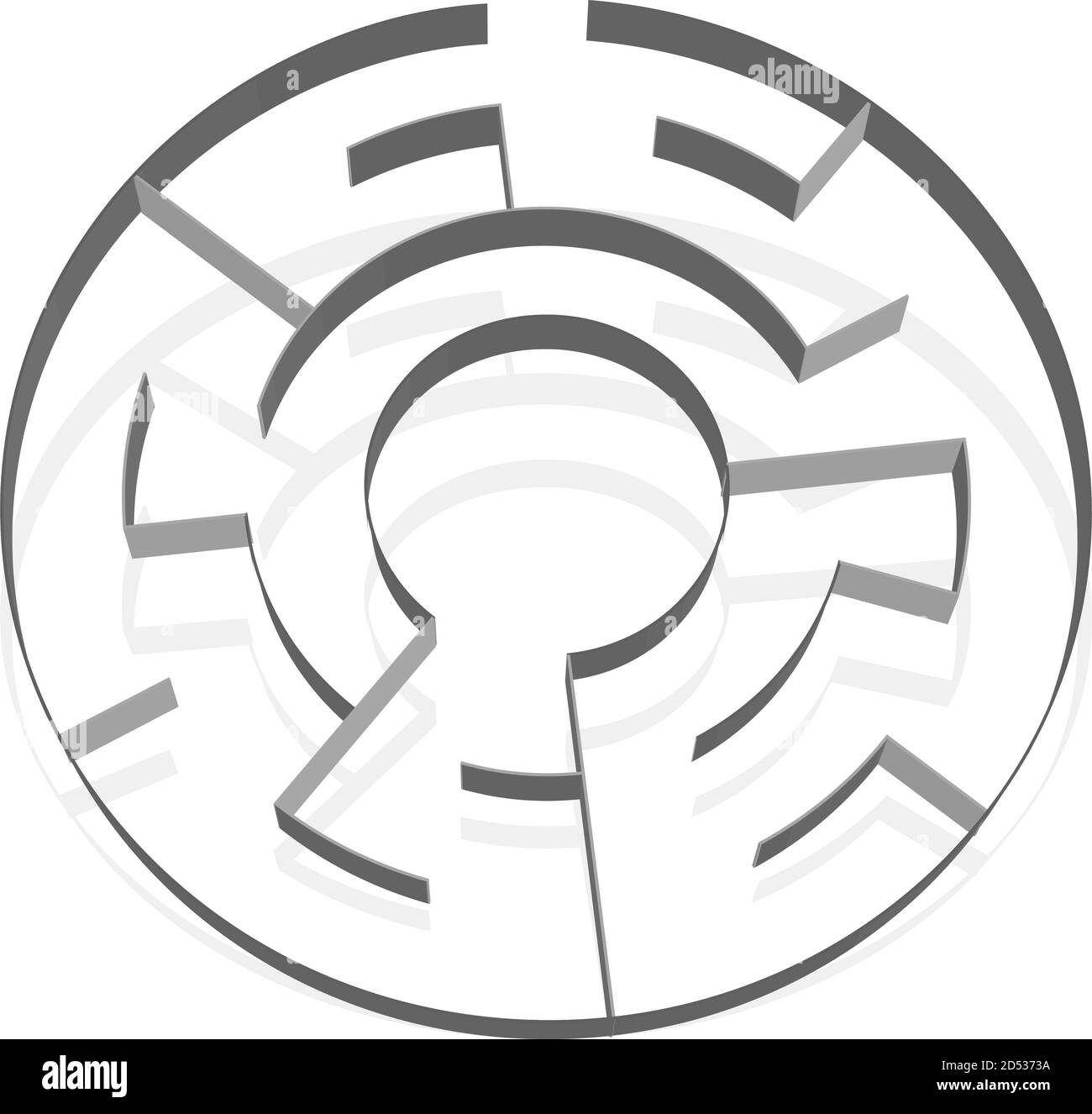 Solvable 3D Mazes, Labyrinths. Puzzle, brain teaser game Stock Vector ...