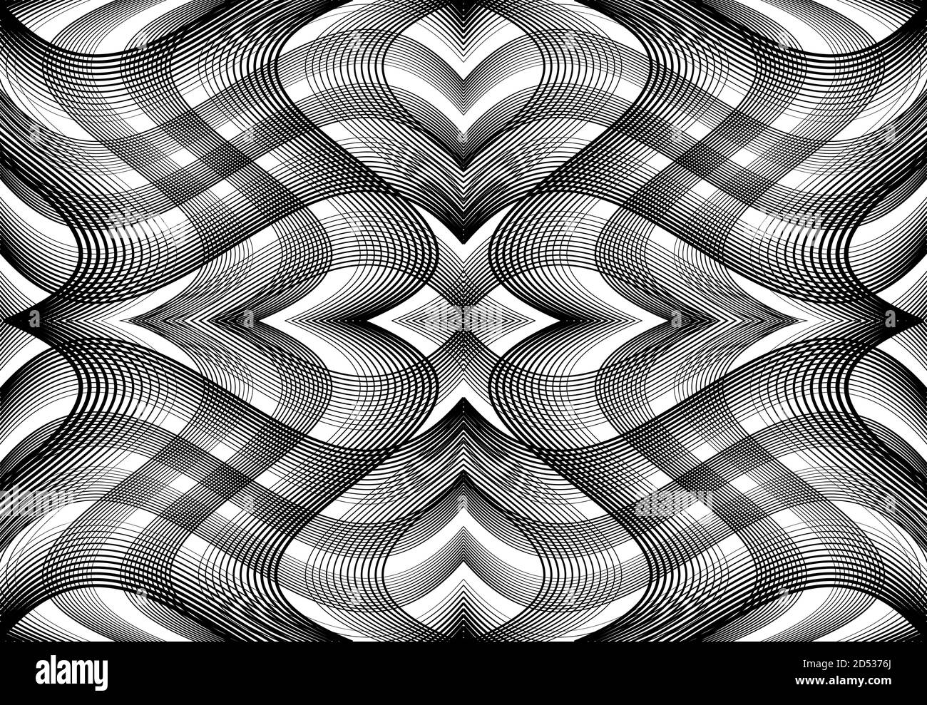 repeatable and tileable grid, mesh of zig-zag, criss-cross and wavy ...