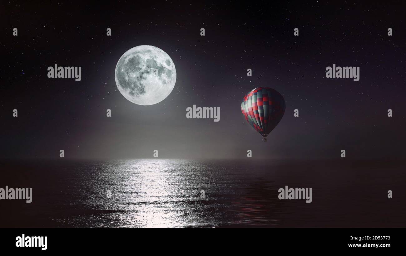 Lunar eclipse over water hi-res stock photography and images - Alamy