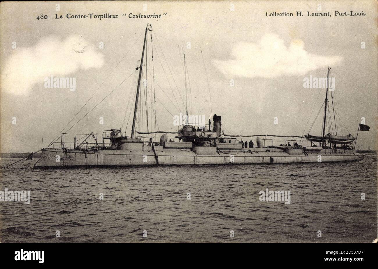 Französisches Kriegsschiff, Contre Torpilleur, Couleuvrine, Marine ...