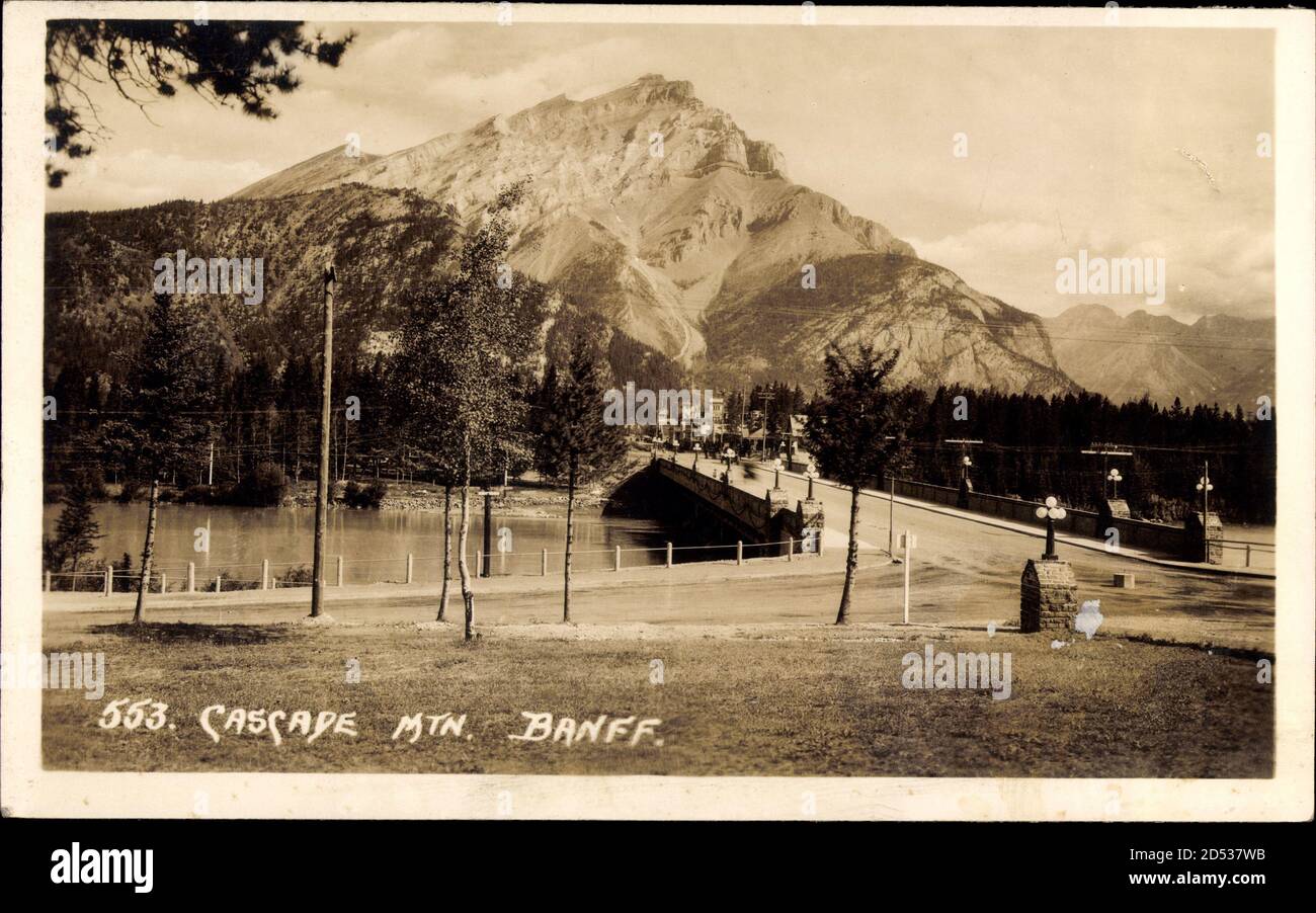 Banff Alberta Kanada, Cascade Mountain, Bridge, Bergmassiv | usage ...