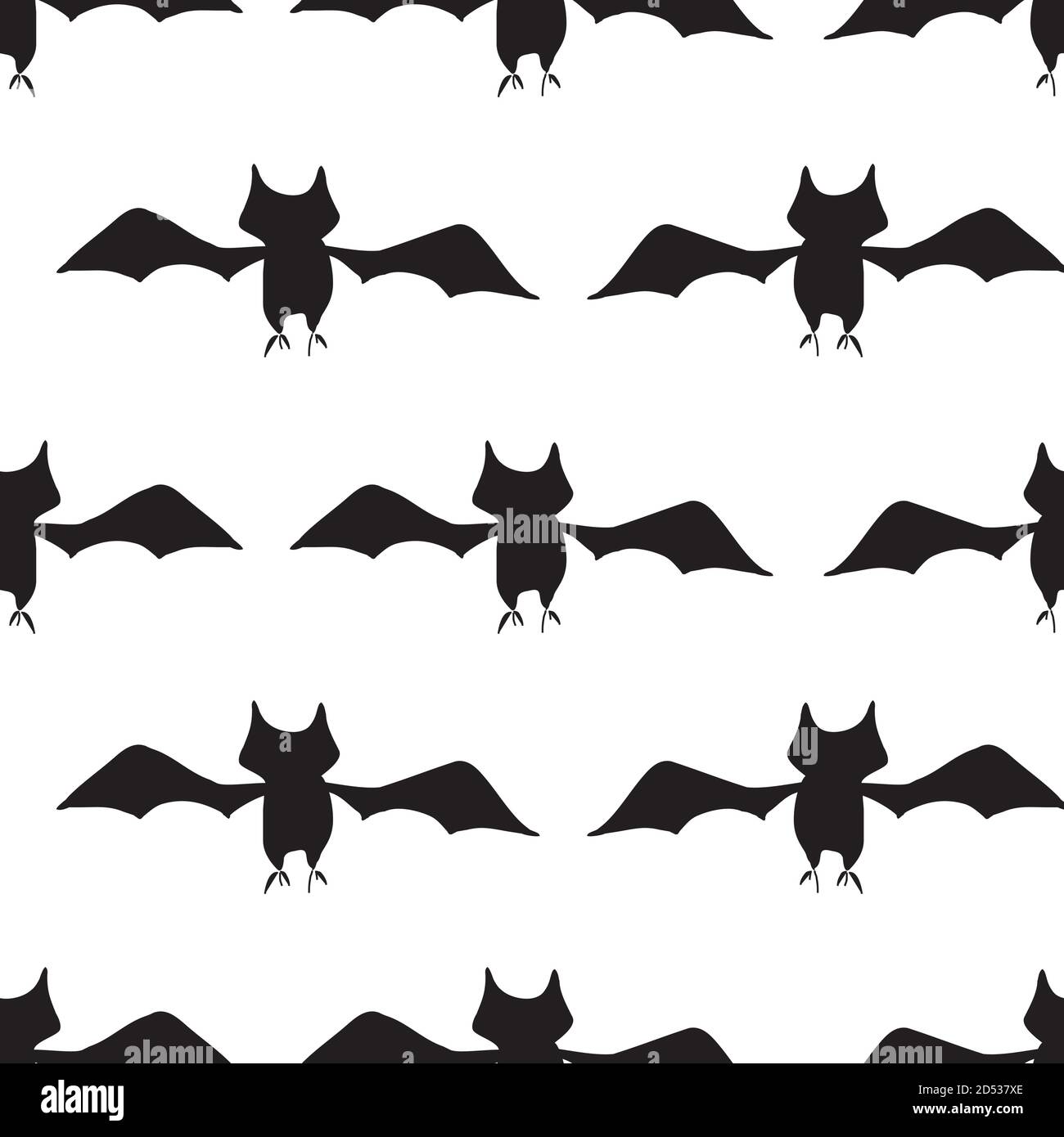 Bats a plenty seamless vector repeat black bats in stripes on a white ...