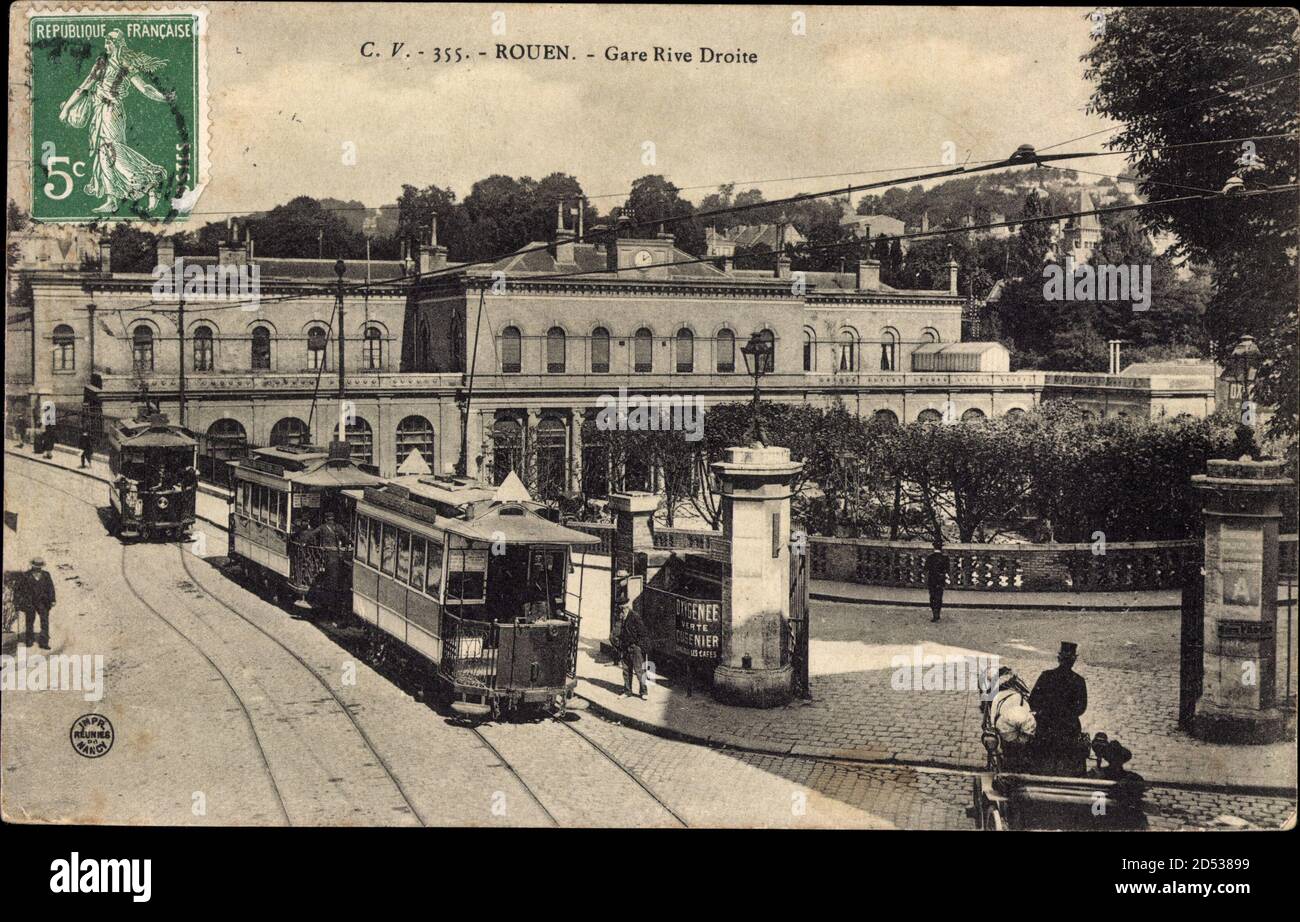 Rouen Seine Maritime, Gare Rive Droite, Straßenbahnen, Brücke | usage ...