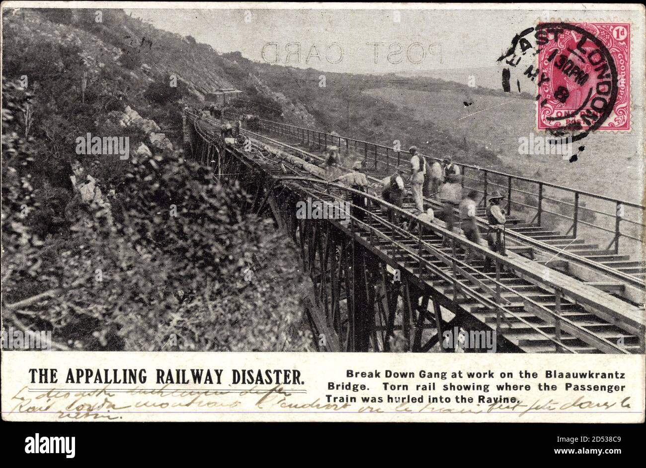 Südafrika, Railway Disaster, Break Down Gang, Blaauwkrantz Bridge ...