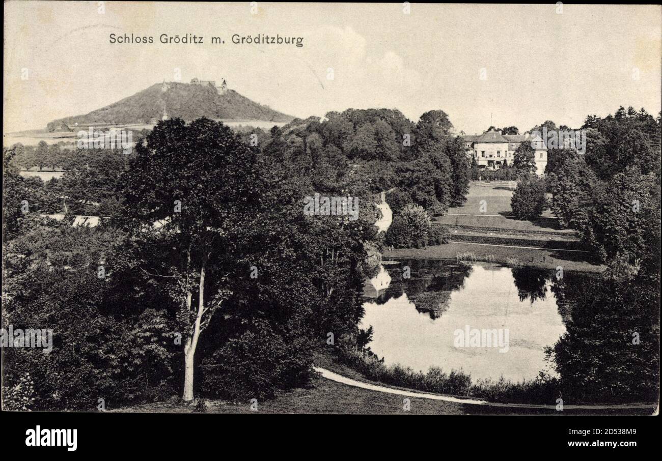 Zagrodno Adelsdorf Schlesien, Schloss Gröditz mit Gröditzburg | usage ...