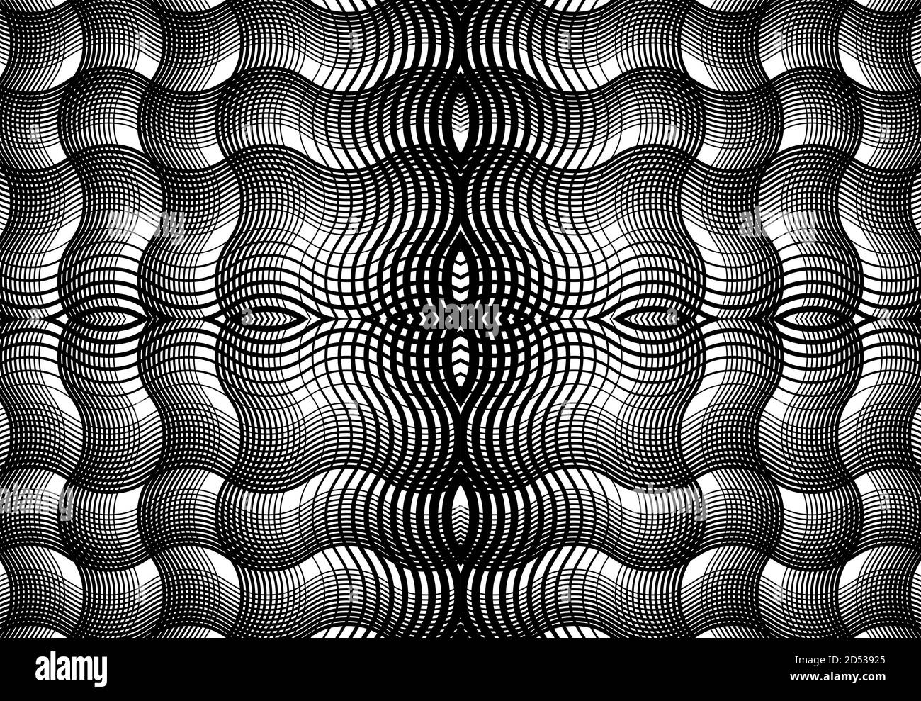 repeatable and tileable grid, mesh of zig-zag, criss-cross and wavy ...