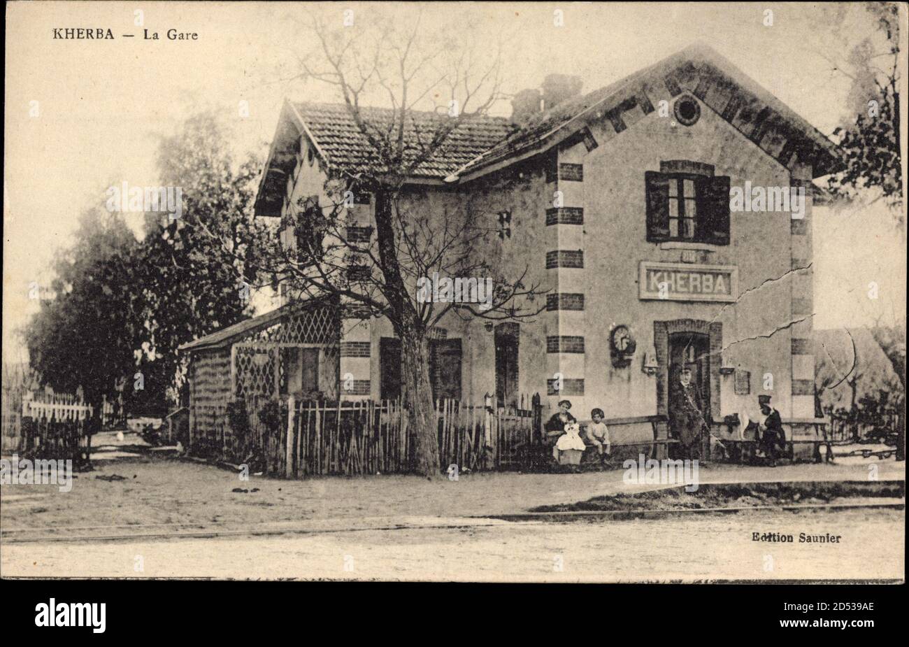 Kherba Algerien, La Gare, Ansicht vom Bahnhof, Gleisseite | usage ...