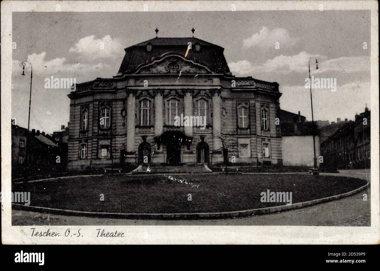 Cieszyn Teschen Schlesien, Ansicht vom Theater, Eingangsfront | usage ...