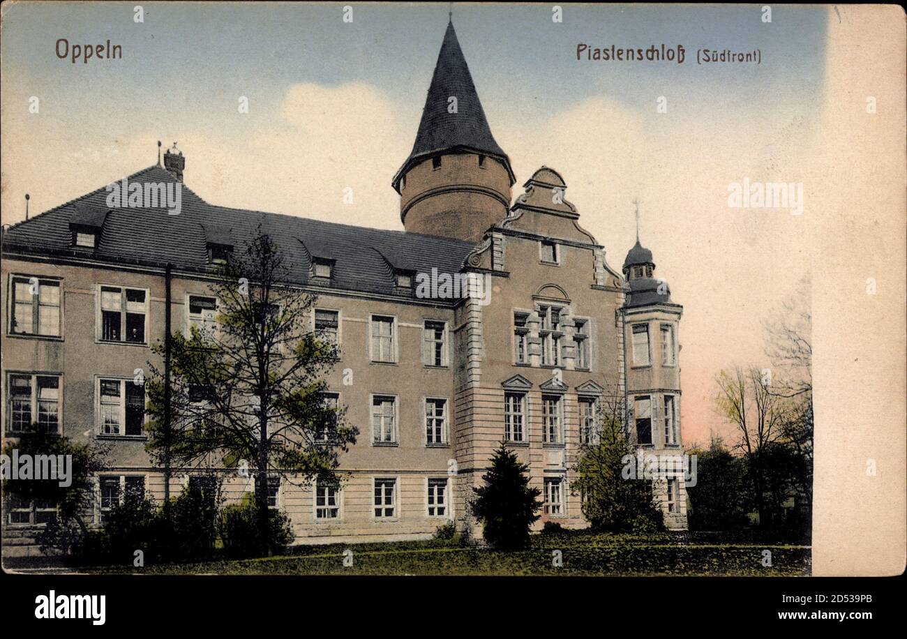 Opole Oppeln Schlesien, Piastenschloss, Südfront, Zamek Piastow | usage ...