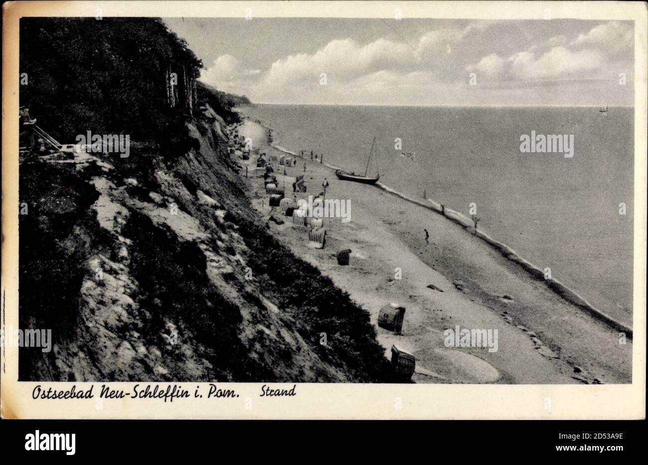 ?liwin Neuschleffin Rewal Rewahl Pommern, Blick auf den Strand, Meer ...