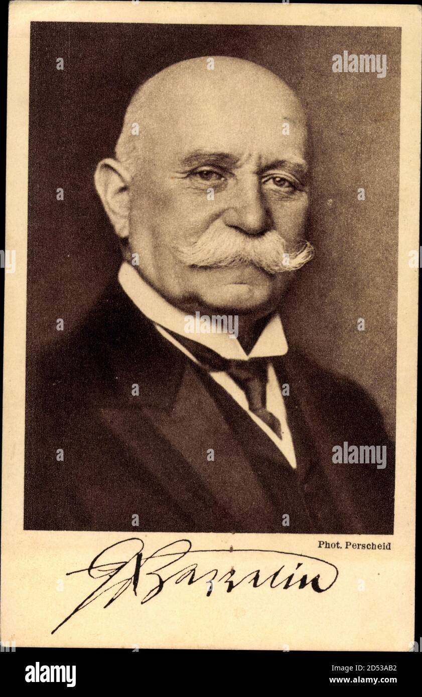 Luftfahrtpionier und Erfinder Ferdinand Graf von Zeppelin, Portrait ...