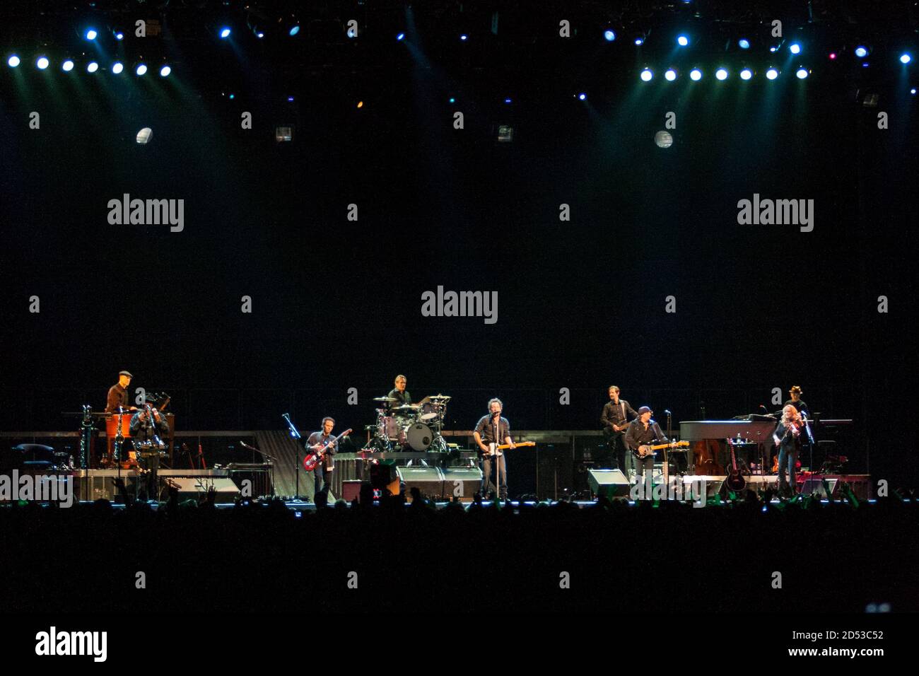 Bruce Springsteen and The E.Street band performing at the Datch Forum ...