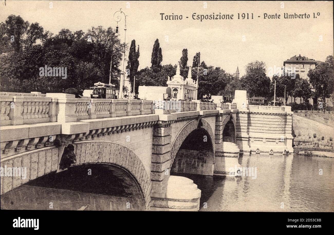 Torino Turin Piemonte, Weltausstellung 1911, Ponte Umberto Io | usage ...