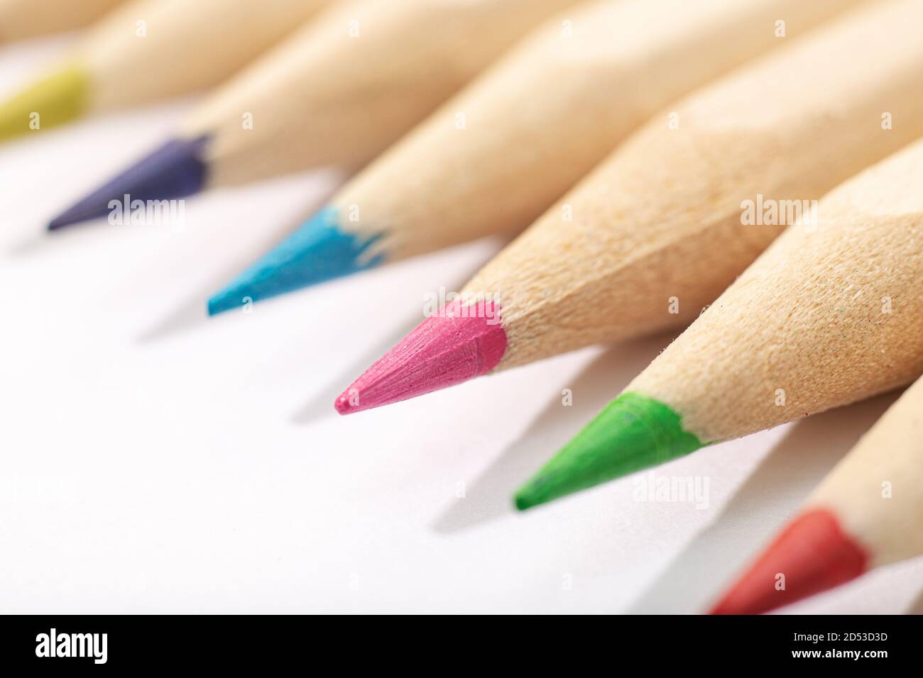 Macro shot colored pencils hi-res stock photography and images - Alamy