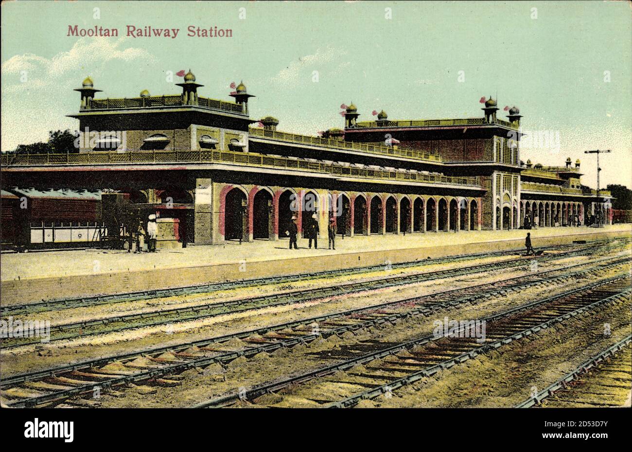 Mooltan Indien, Railway Station, Bahnhof, Gleisseite | usage worldwide ...