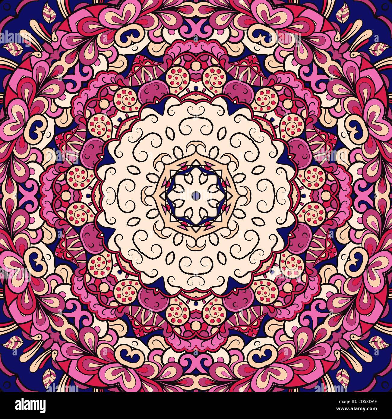 Seamless tracery tile mehndi design Stock Vector Image & Art - Alamy