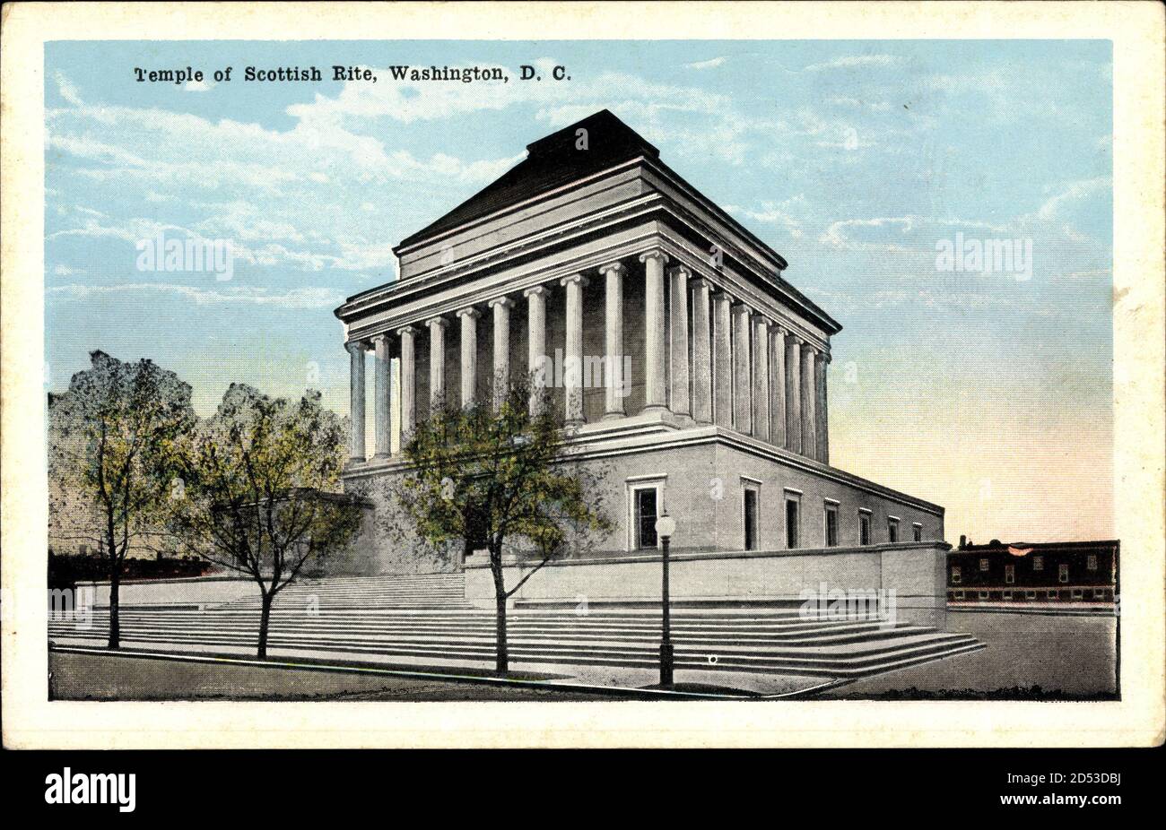 Washington DC USA, View of Temple of Scottish Rite, Freimaurerloge ...
