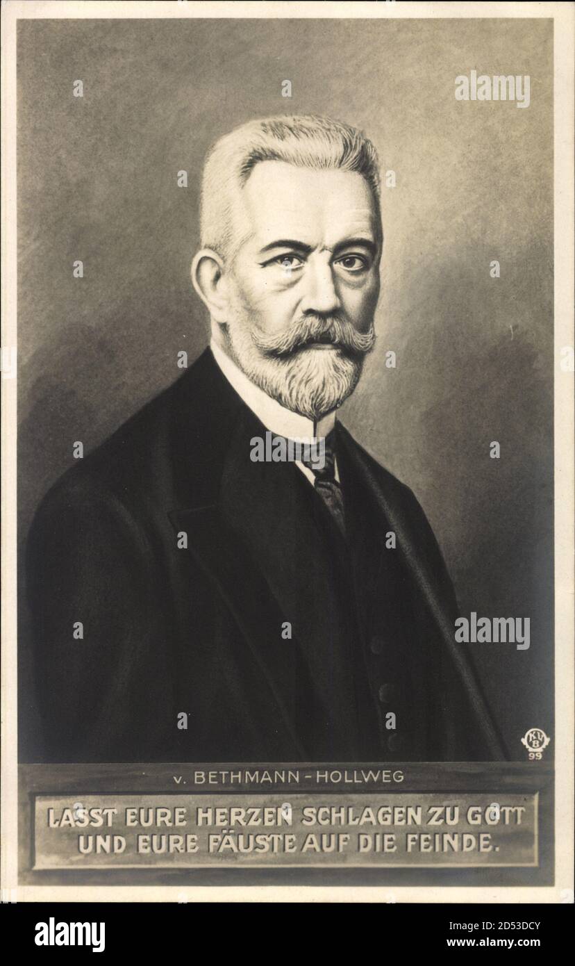 Reichskanzler Theobald von Bethmann Hollweg von 1909 bis 1917, Zitat ...