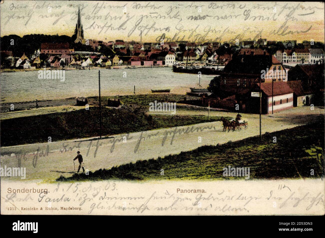 Sønderborg Sonderburg Dänemark, Panoramaansicht der Ortschaft | usage ...
