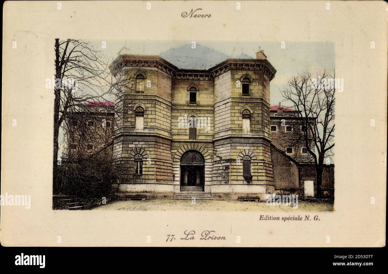 Nevers Nièvre, La Prison, Blick auf das Gefängnis, Eingang, Fassade ...