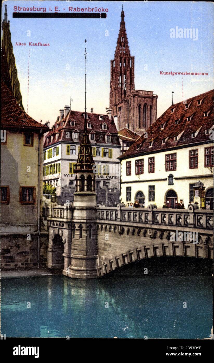 Straßburg Elsaß Bas Rhin, Rabenbrücke, Altes Kaufhaus ...