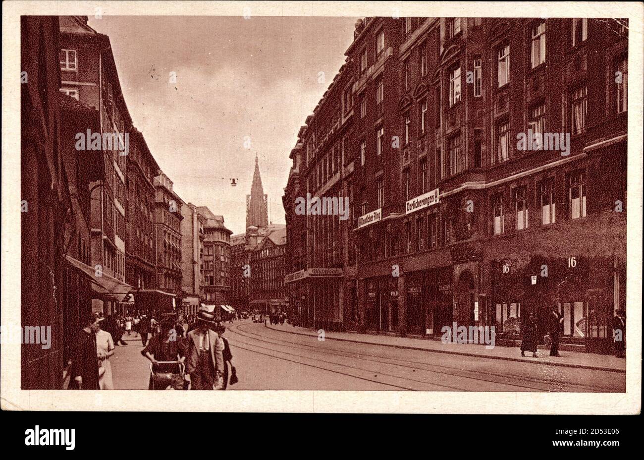 Straßburg Elsaß Bas Rhin, Straße des 19. Juni, Straßenpartie ...