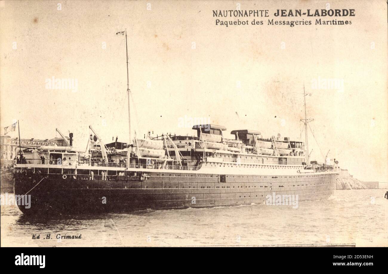 Paquebot Jean Laborde, Nautonaphte, Messageries Maritimes | usage ...