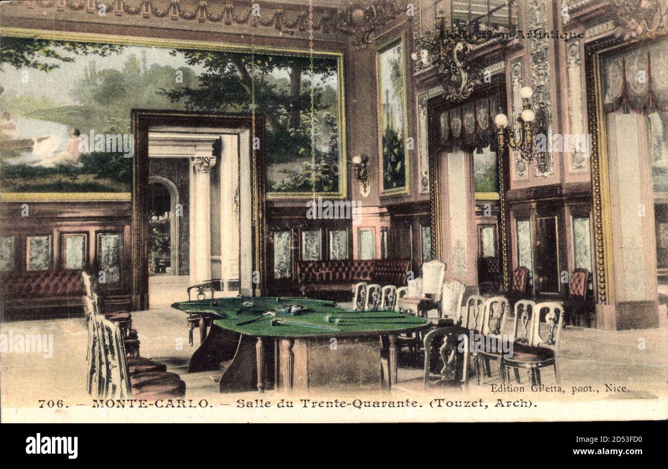 Monte Carlo Monaco, Salle du Trente Quarante, Roulette | usage ...