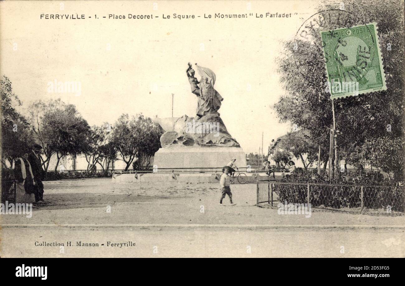 Ferryville Tunesien, Place Square, Le Monument, Le Farfadet | usage ...