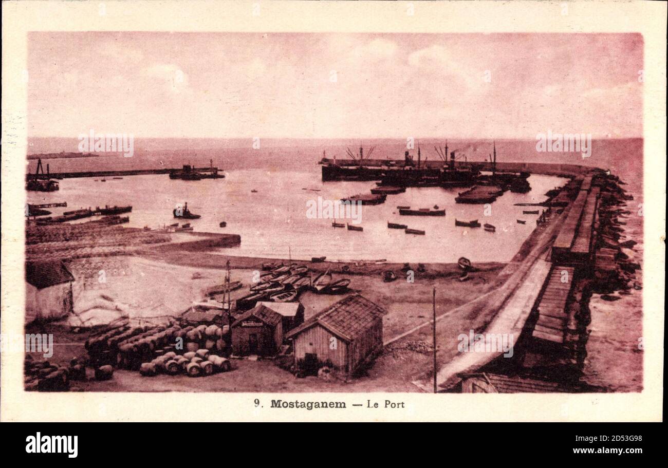 Mostaganem Algerien, Le Port, Blick auf den Hafen | usage worldwide ...