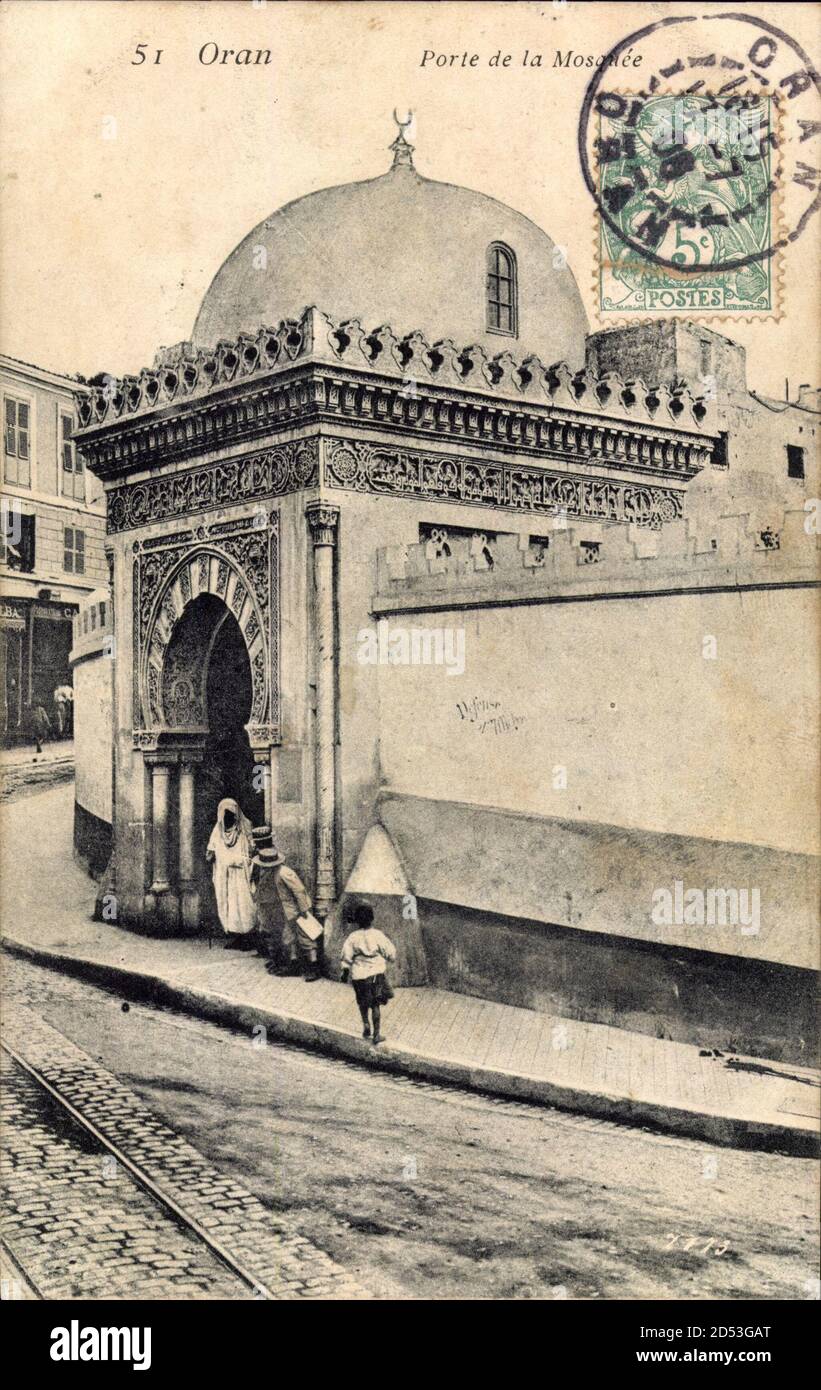Oran Algerien, Porte de la Mosquée, Eingang der Moschee | usage ...