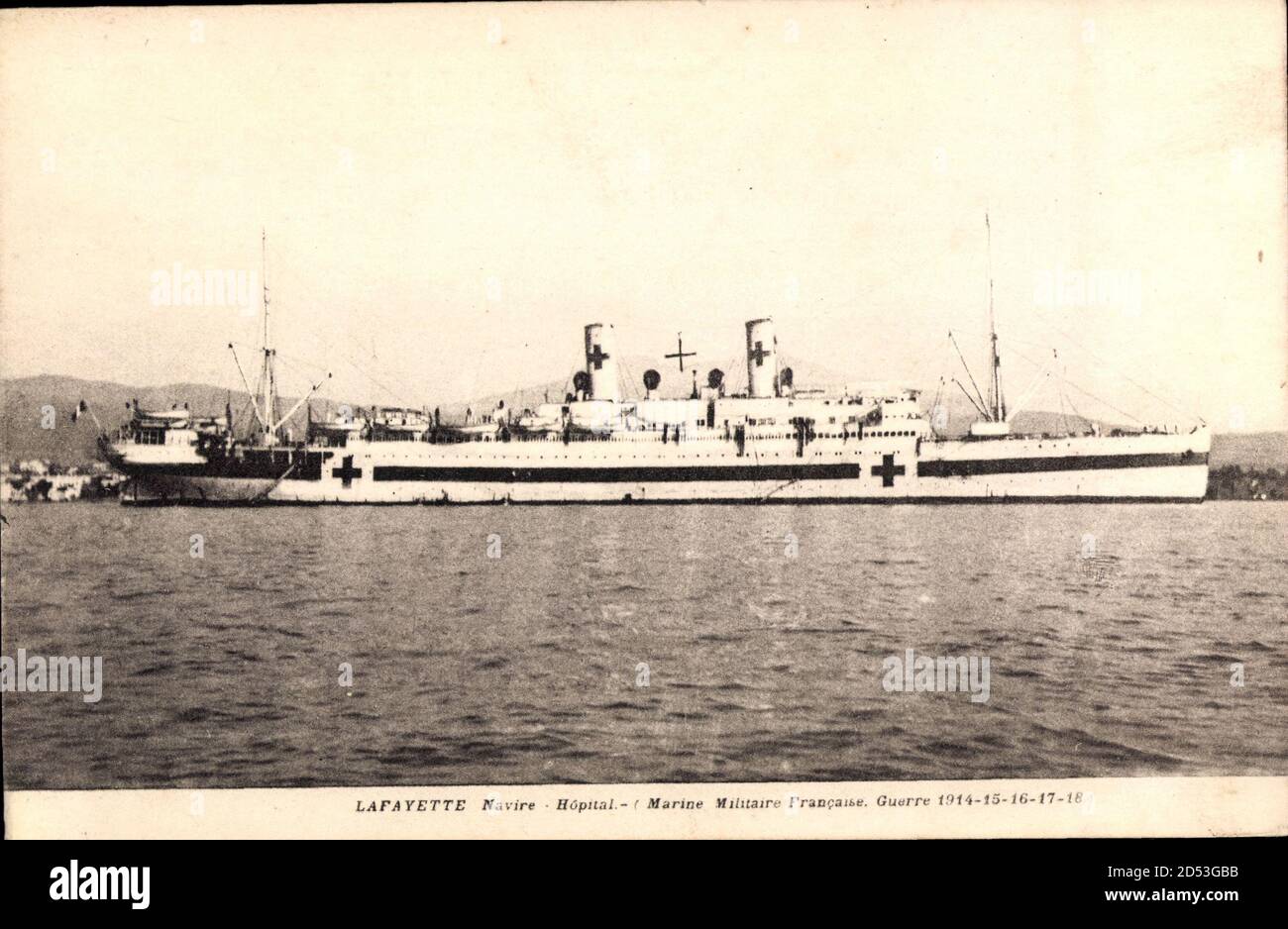 Französisches Kriegsschiff, Lazarettschiff, Lafayette, Navire Hôpital ...