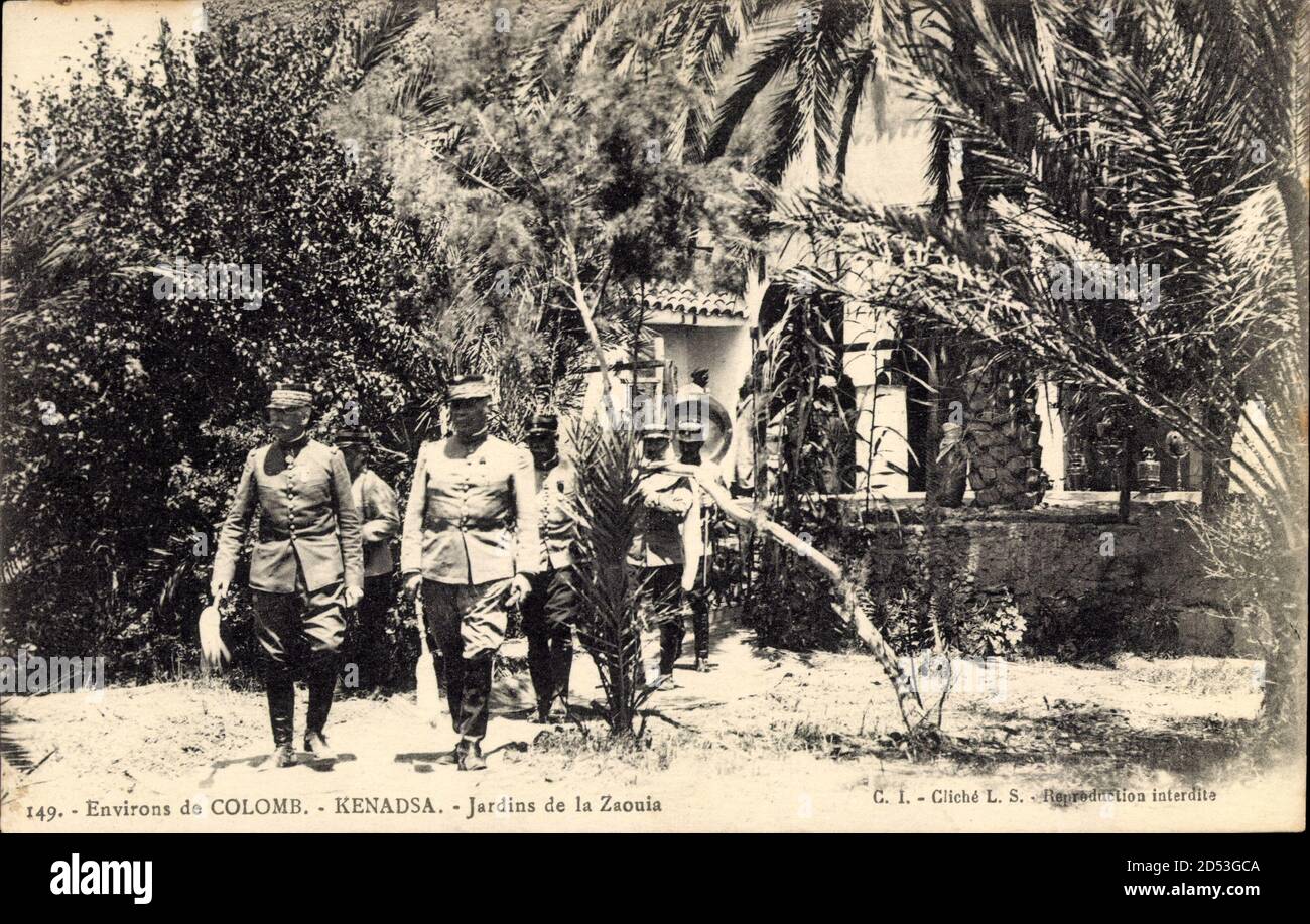 Kenadsa Algerien, Environs de Colomb, Jardis de la Zaouia, Officiers ...