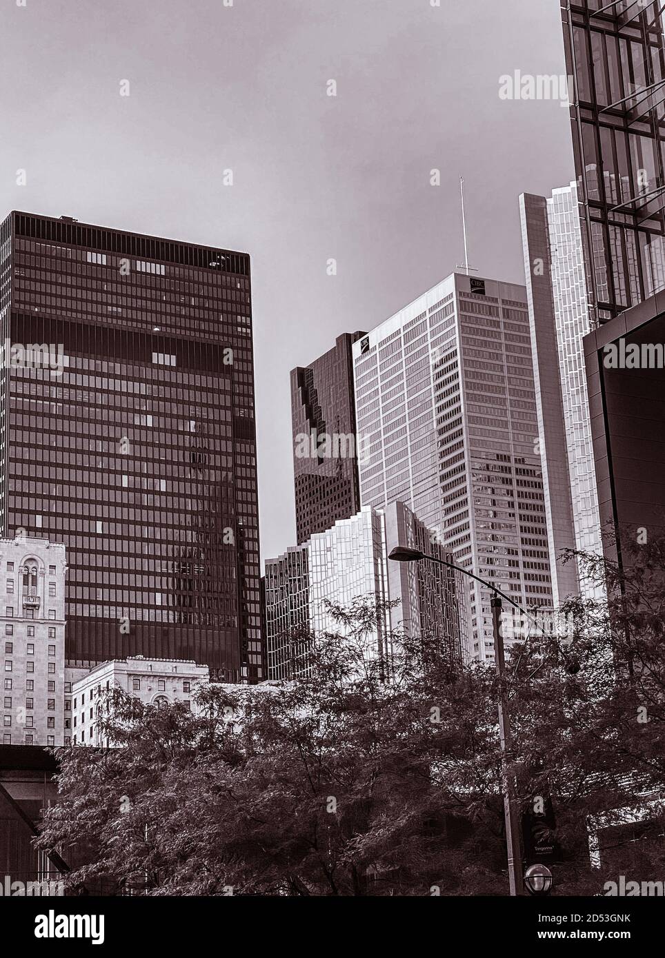 Vertical shot of industrial buildings in Toronto, Canada Stock Photo ...
