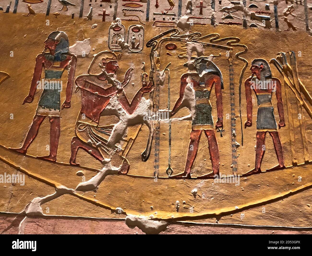 Egyptian Hieroglyphs Valley of the Kings Stock Photo - Alamy