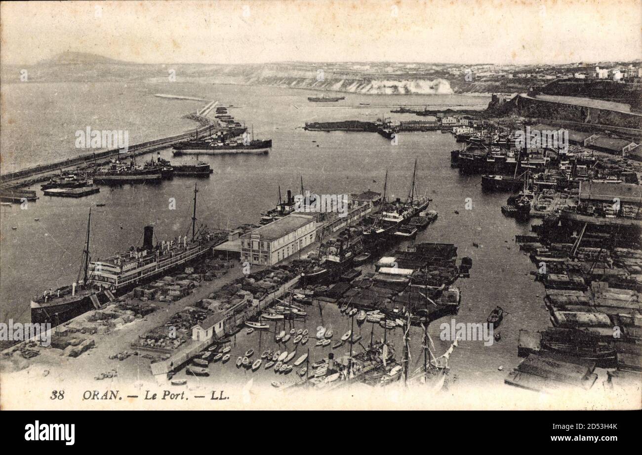 Oran Algerien, Le Port, Blick auf den Hafen mit Umgebung | usage ...