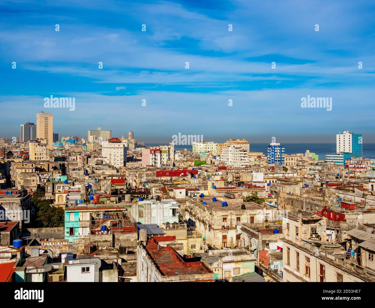 Centro Habana, elevated view, Havana, La Habana Province, Cuba Stock ...