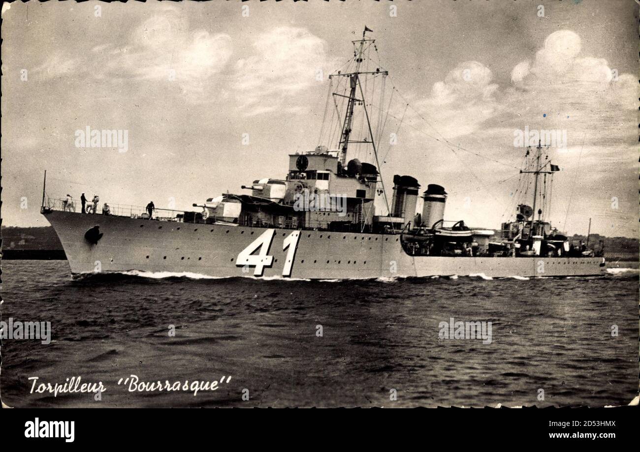 Französisches Kriegsschiff, Torpilleur Bourrasque, 41 | usage worldwide ...
