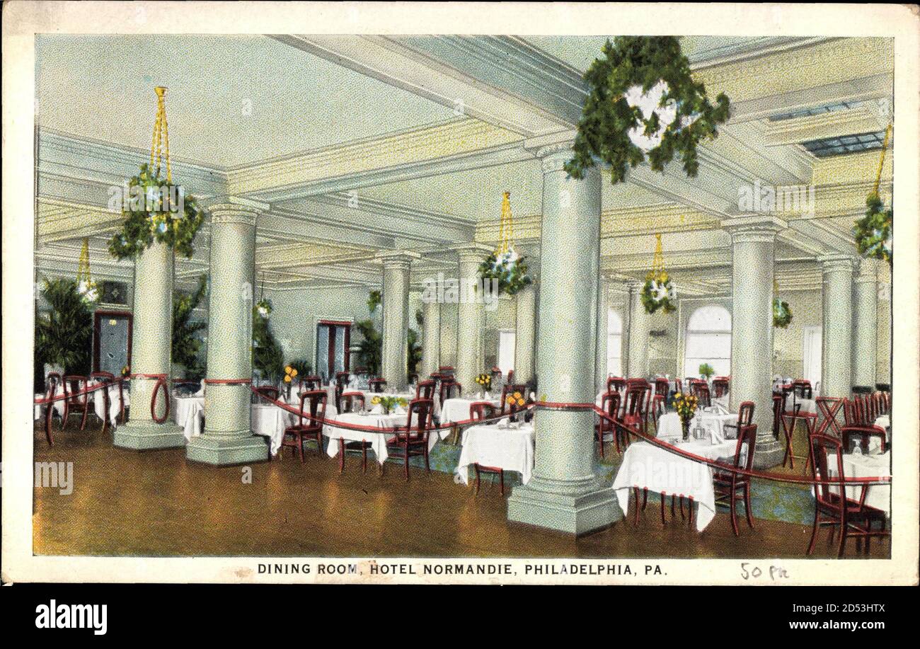 Philadelphia Pennsylvania USA, Hotel Normandie, Dining Room | usage ...