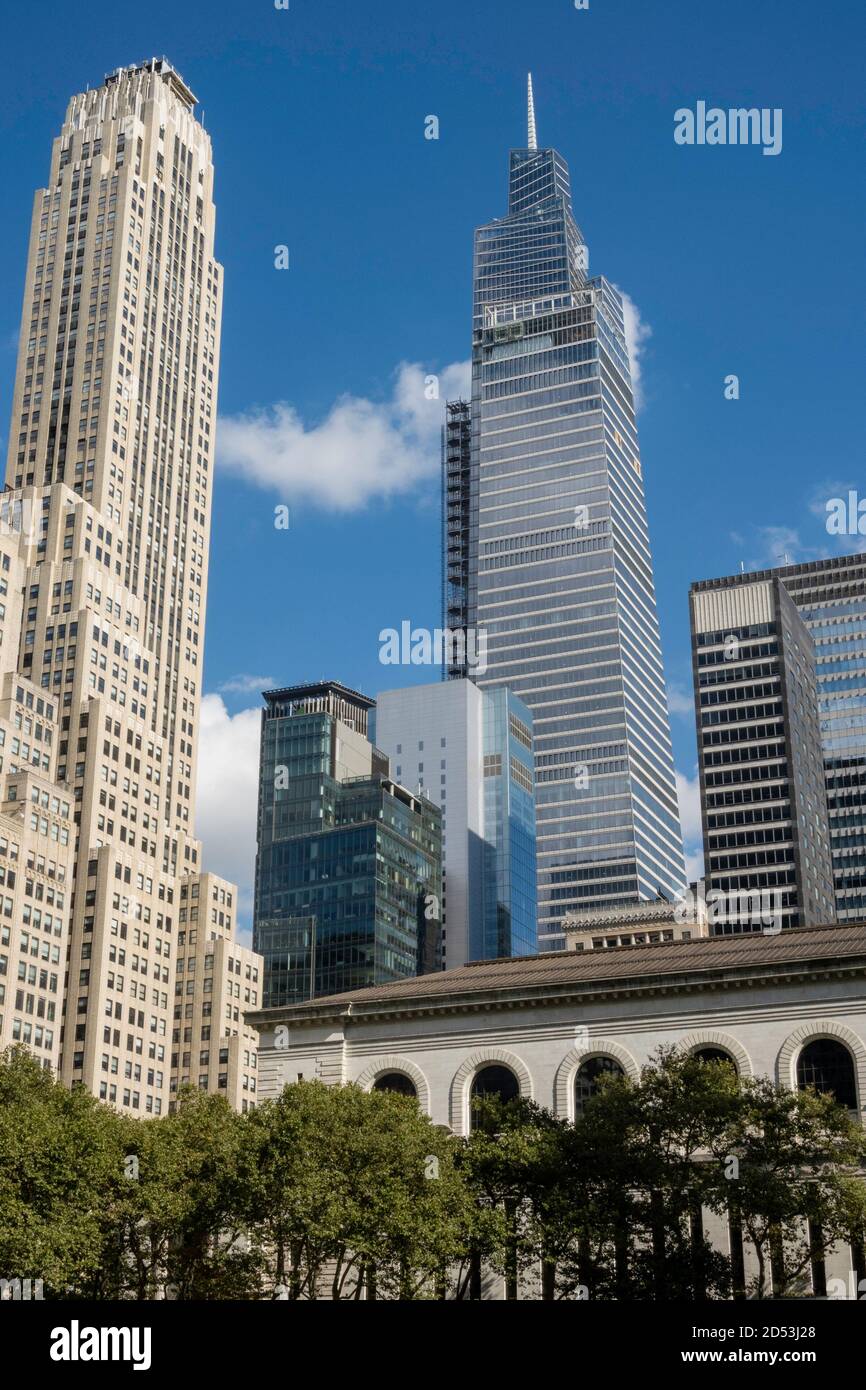 Office Buildings on 42nd Street as seen from Bryant Park, 2021, NYC ...