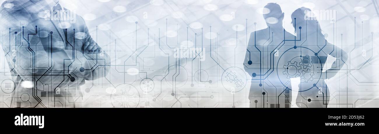 Electronic Circuit Business Technology Background. Communication and ...